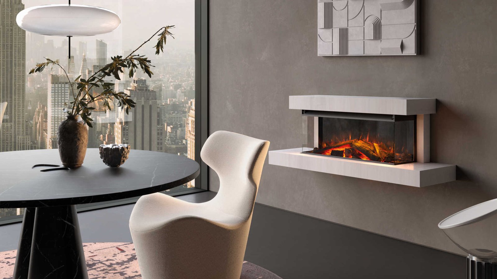 Cheminée électrique Lumen 870 avec cadre – 2000W | Extraflame
